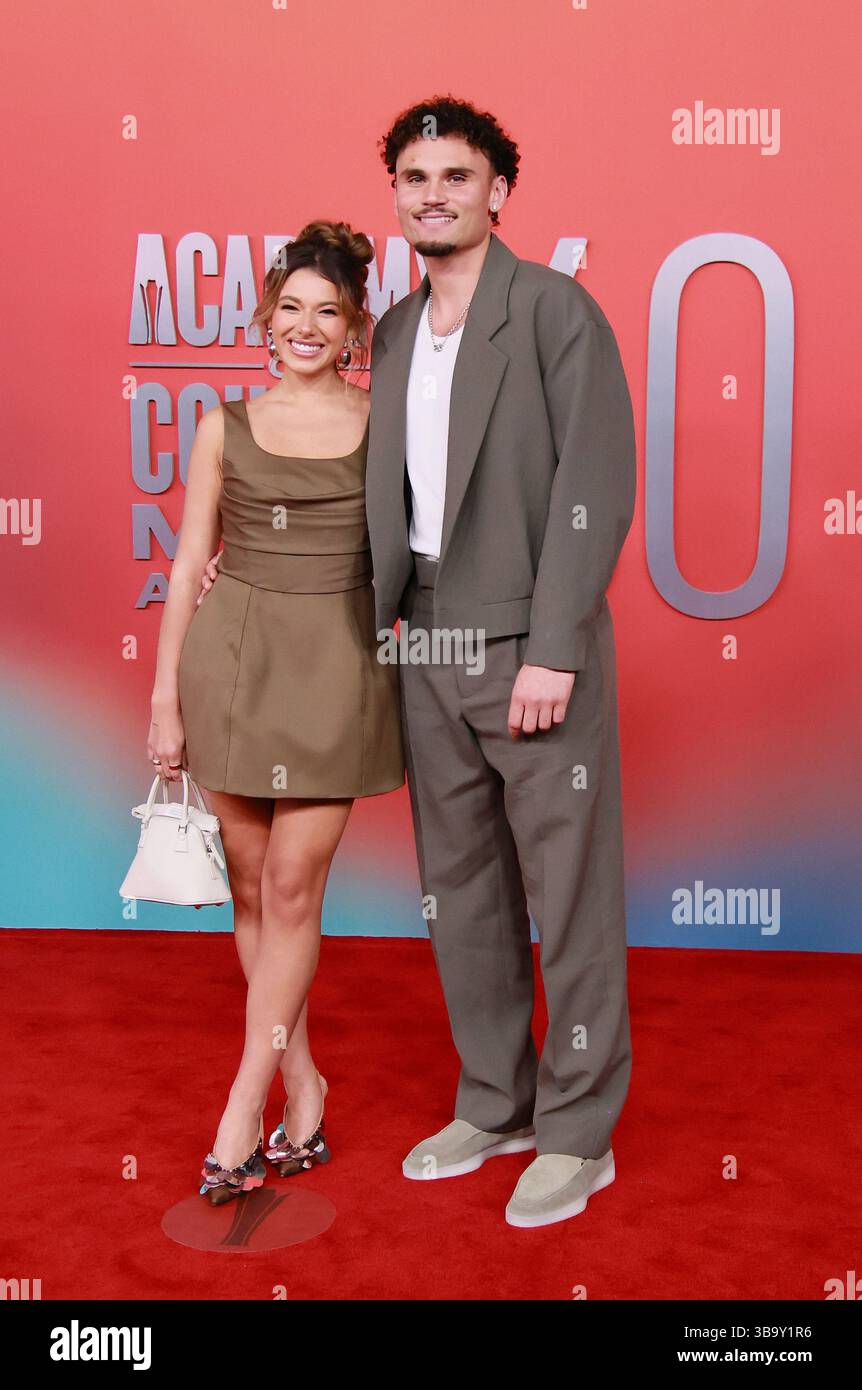 Tianna Robillard, Adrien Nunez attend the 60th Academy of Country Music ...