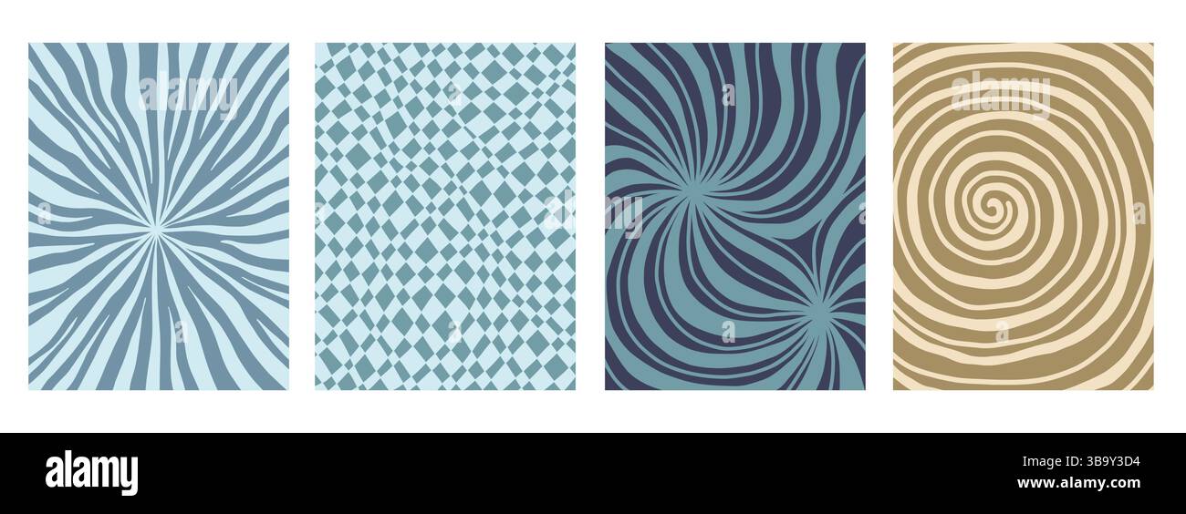 Spiral and Psychedelic Checkerboard Patterns Stock Vector Image & Art - Alamy