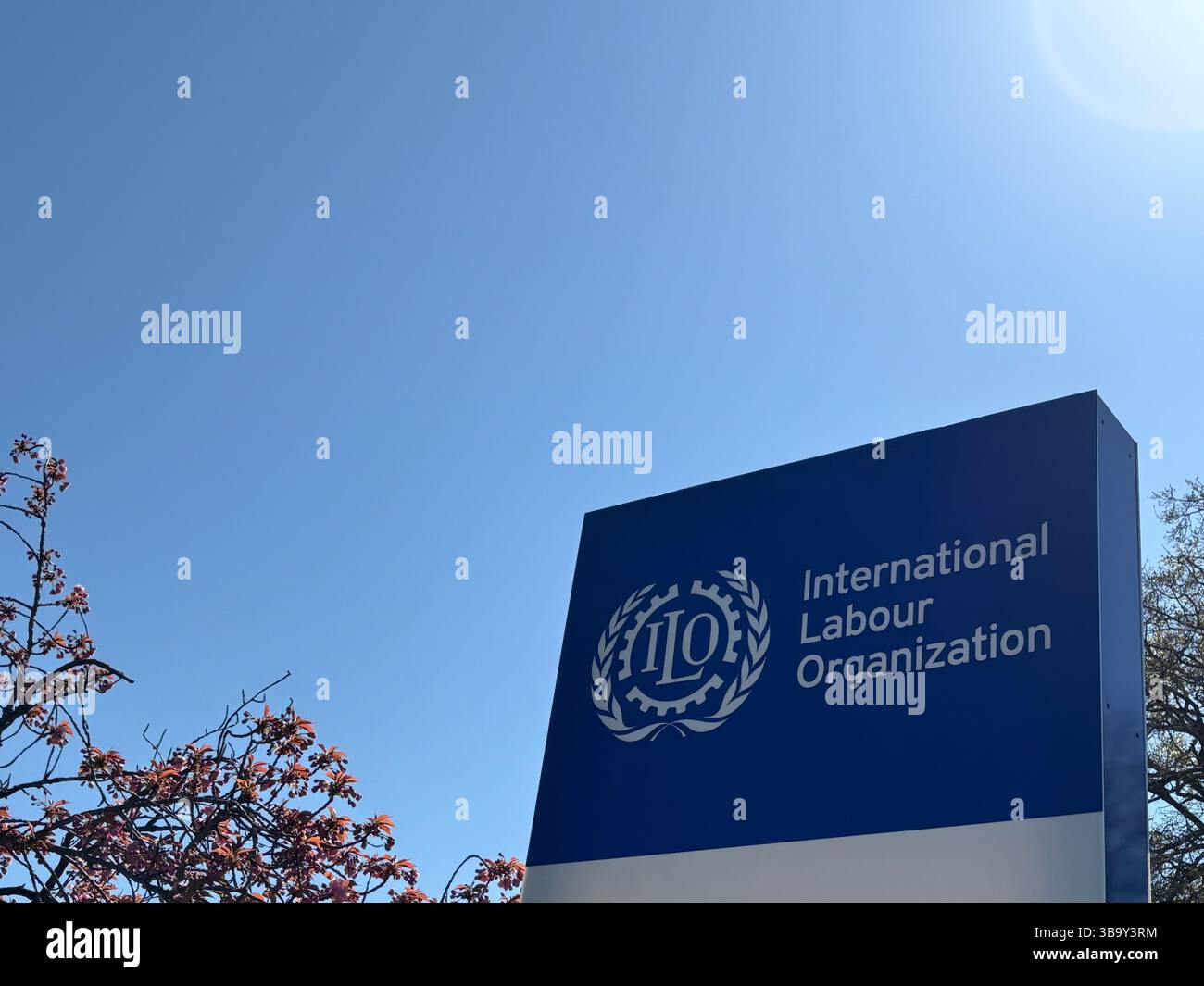 Genf, Switzerland. 01st May, 2025. A sign in front of the headquarters ...