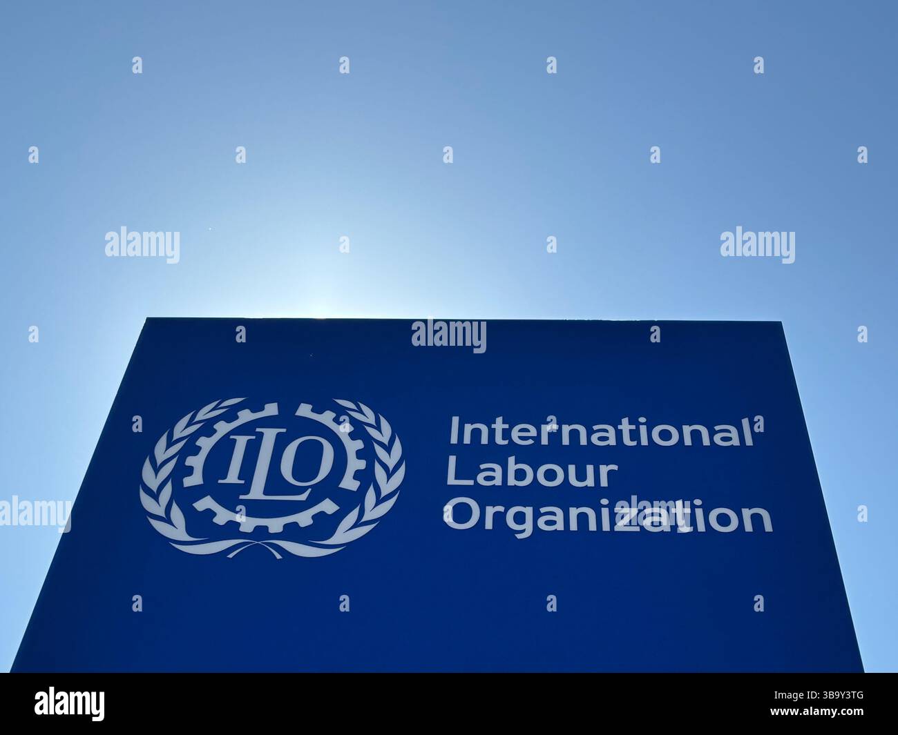 Genf, Switzerland. 01st May, 2025. A sign in front of the headquarters ...