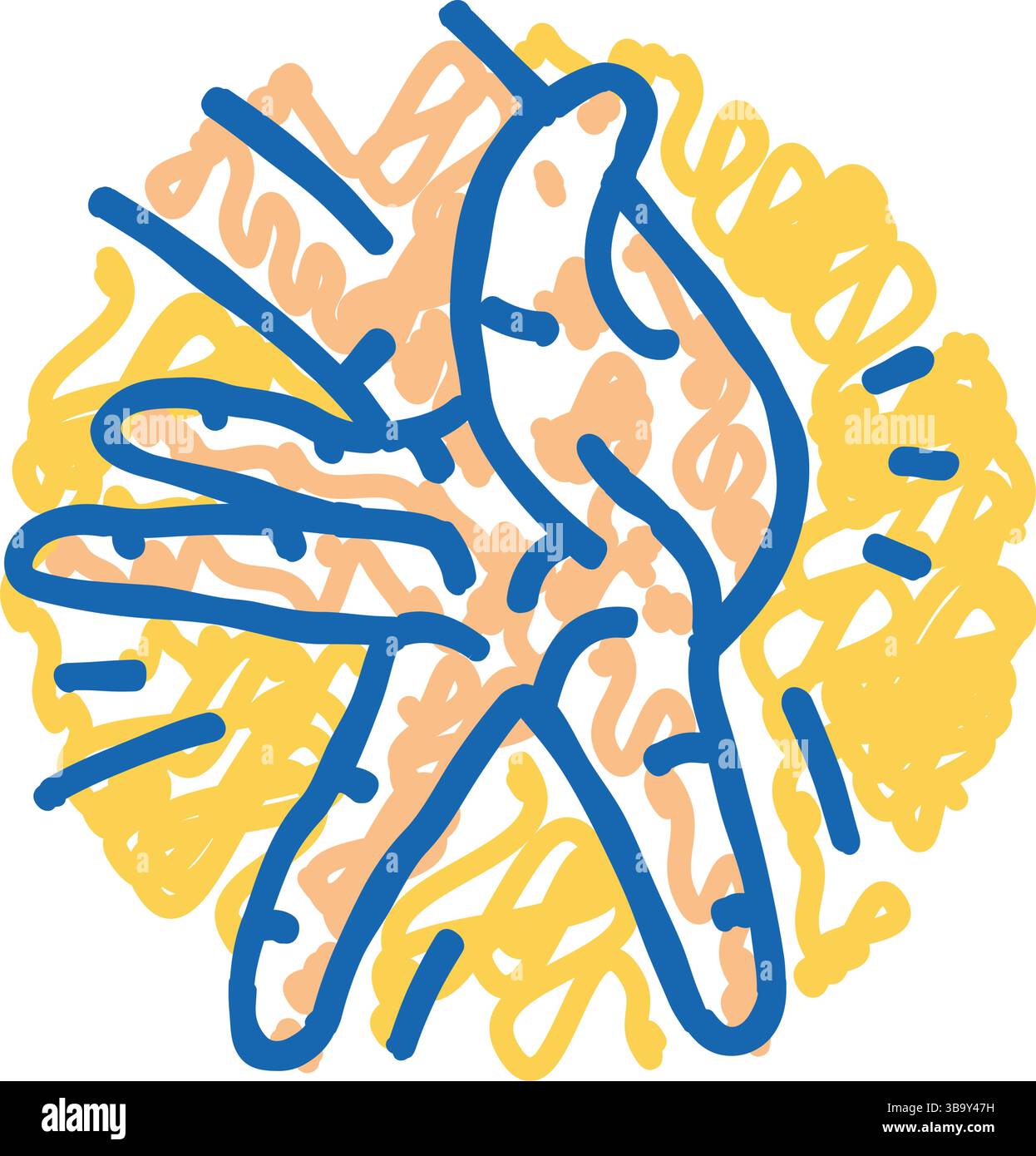 insomnia sleep disturbances disease symptom icon doodle illustration ...