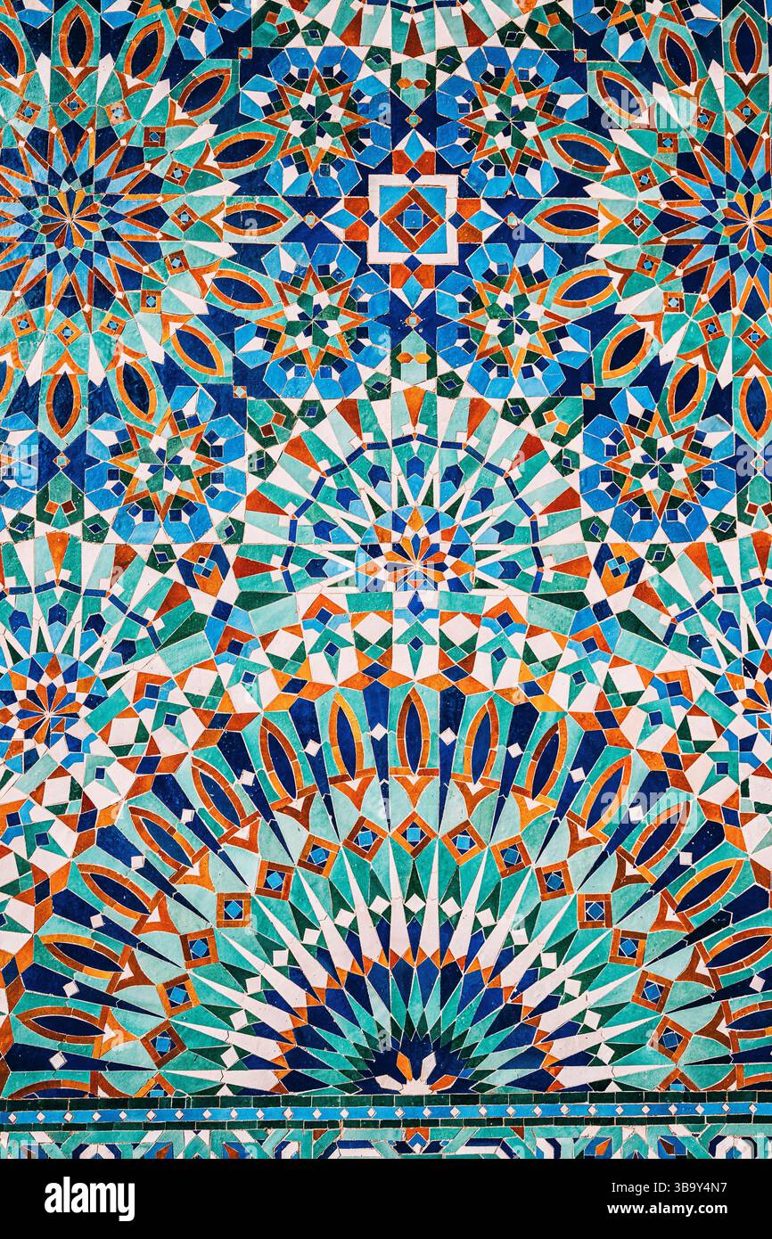 Traditional moroccan mosaic made with zellige style creating beautiful ...