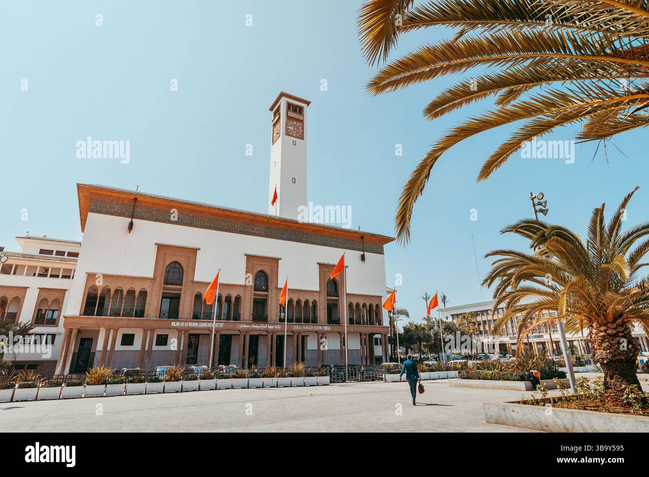 04 March 2025, Casablanca, Morocco: Moroccan administrative building ...