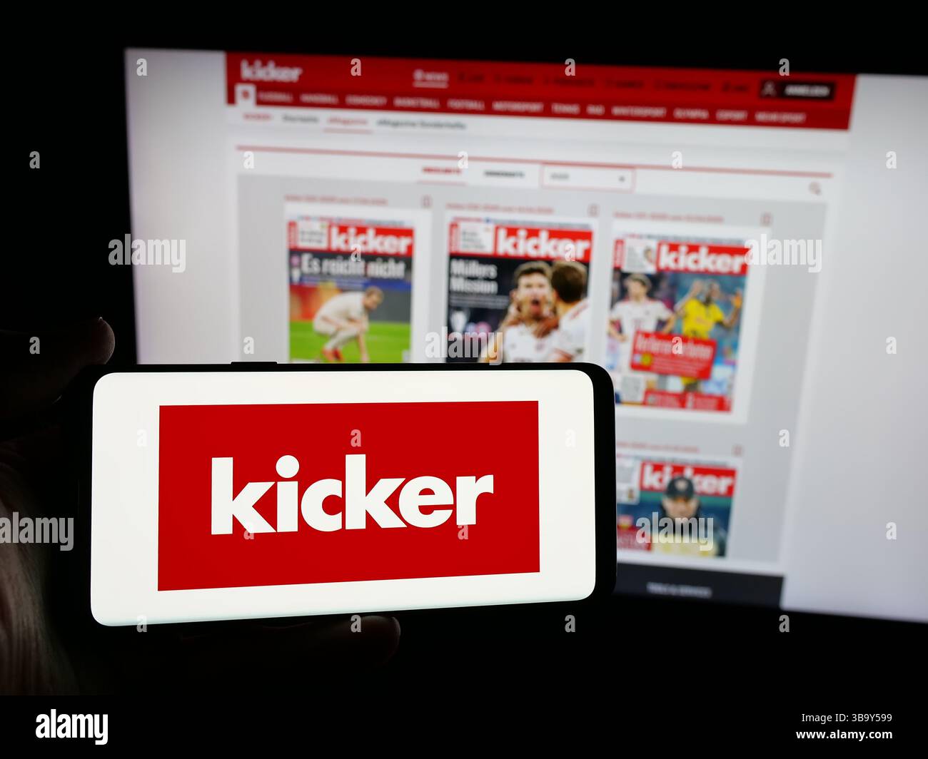 Germany. 17th Apr, 2025. In this photo illustration, a person is ...