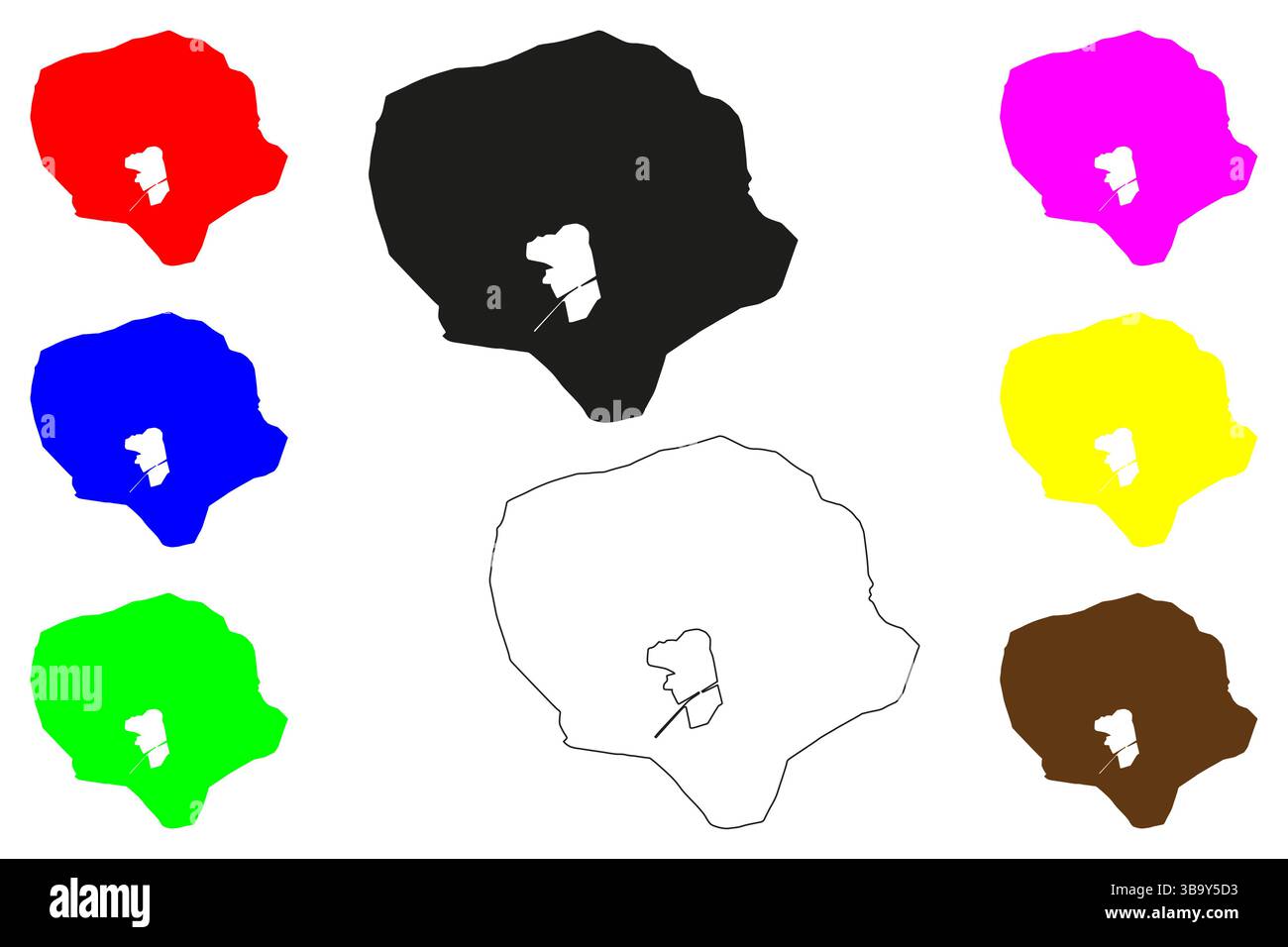 Sagar city (Republic of India, State of Madhya Pradesh) map vector ...