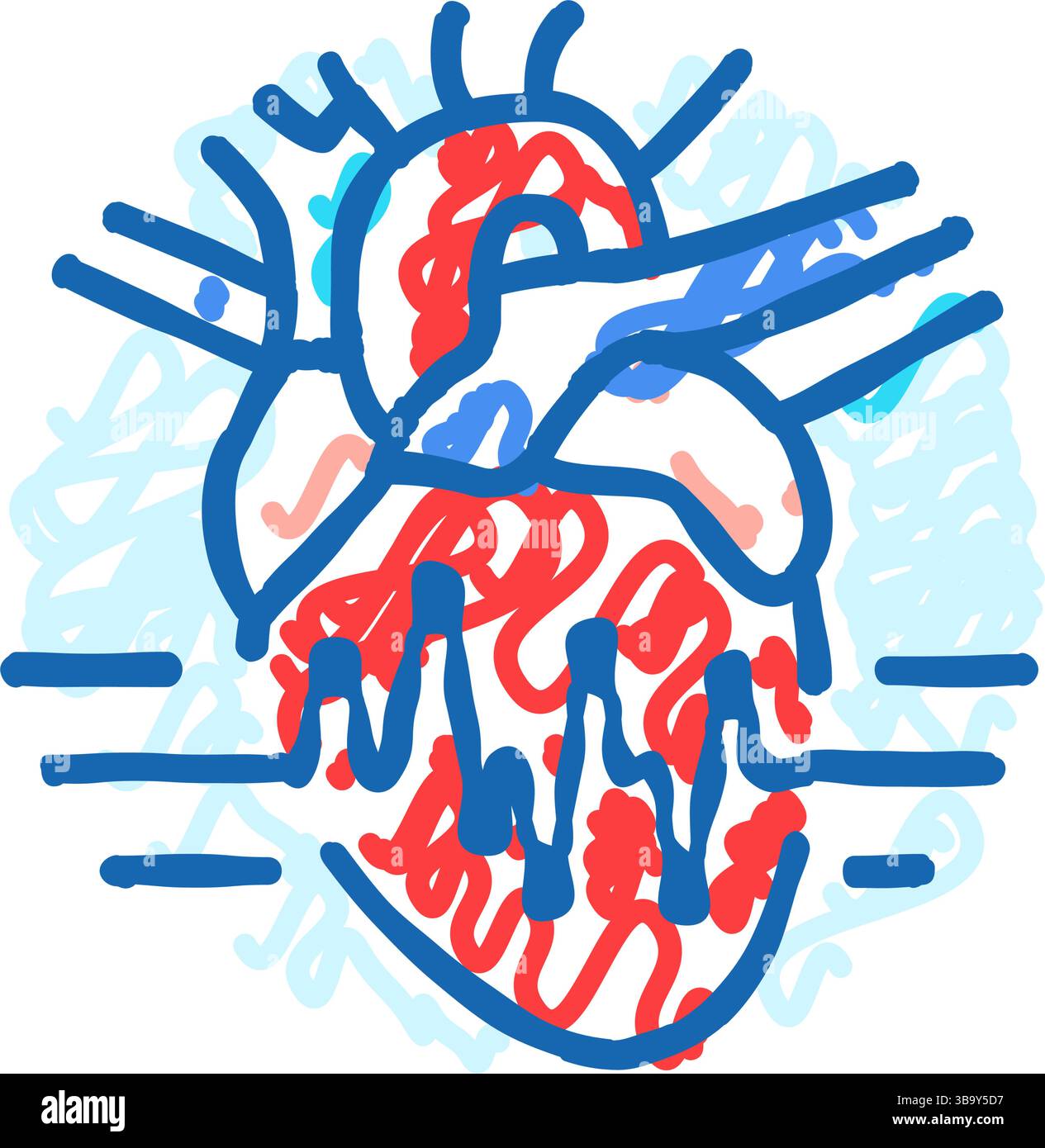 swollen abdomen disease symptom icon doodle illustration Stock Vector ...