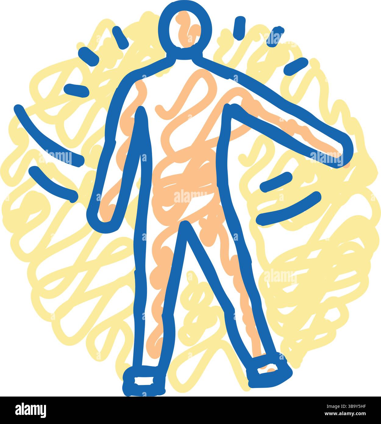 loss balance disease symptom icon doodle illustration Stock Vector ...