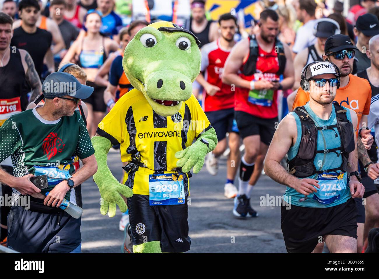 Competitors during the Rob Burrow Leeds Marathon, Relay, and MND Mile ...