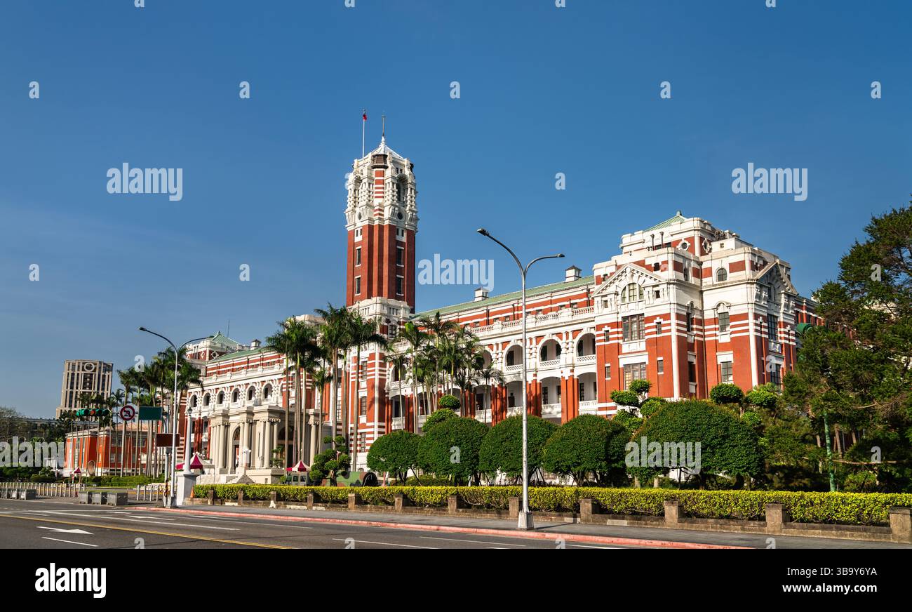 The Presidential Office Building in Taipei, Taiwan, a red-and-white ...