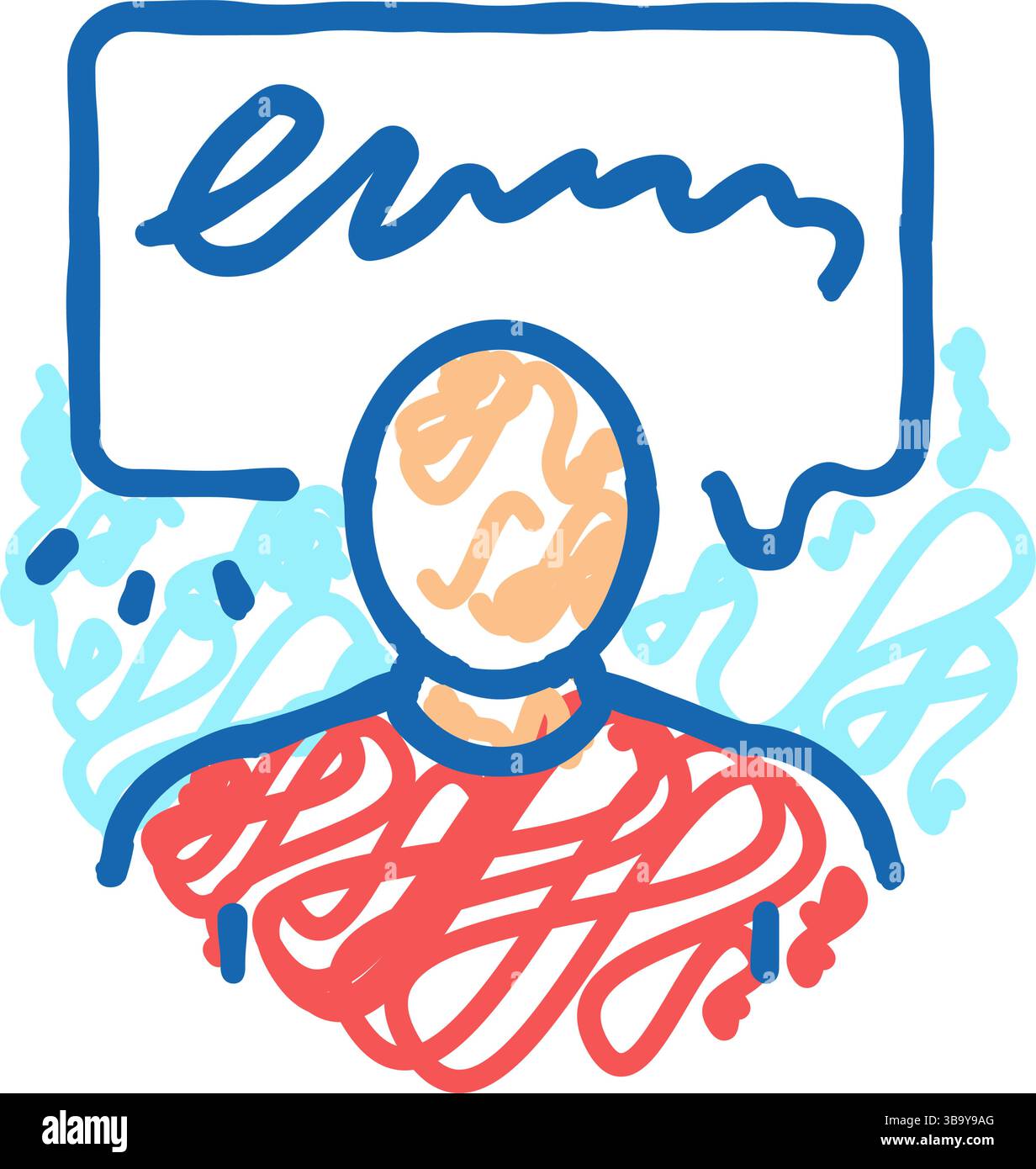 slurred speech and confusion disease symptom icon doodle illustration ...