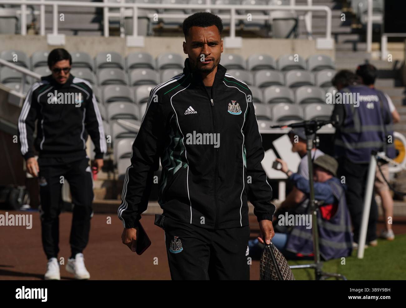 Newcastle United's Jacob Murphy arrives before the Premier League match ...