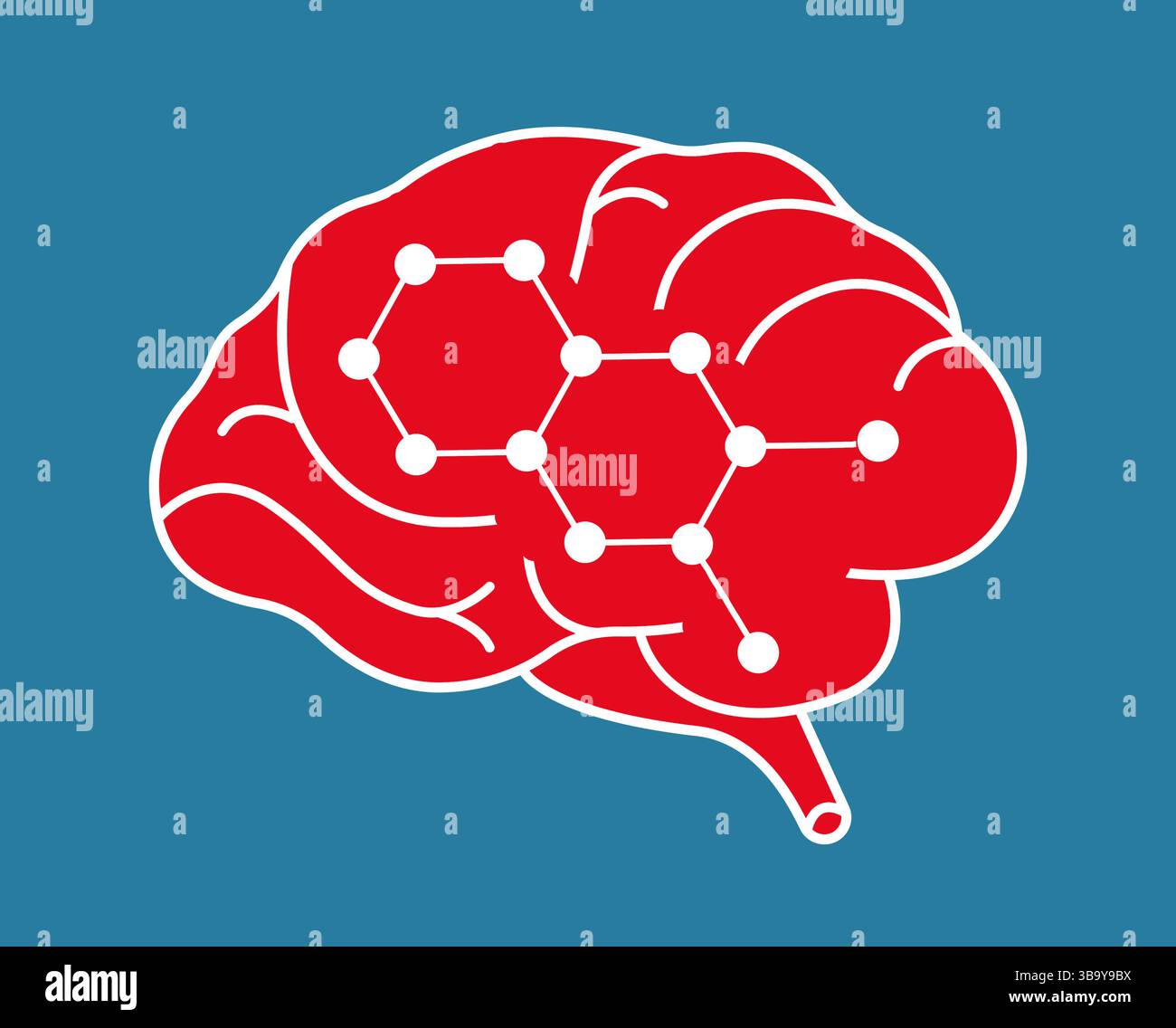 brain with neural connections, symbolizing neuroscience, cognition, and ...
