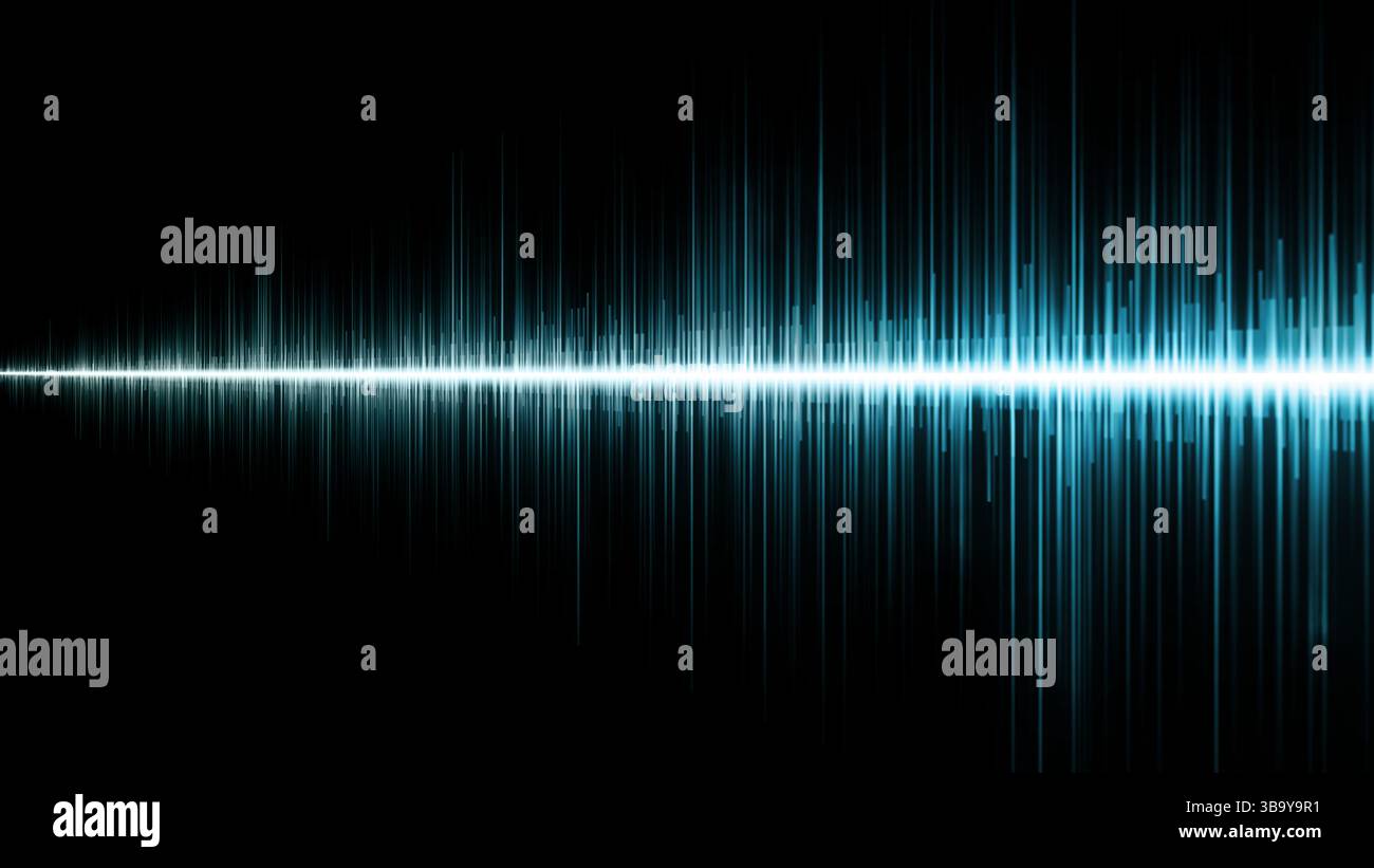 Sound wave and waveform in dynamic, colorful design. Blue gradient ...