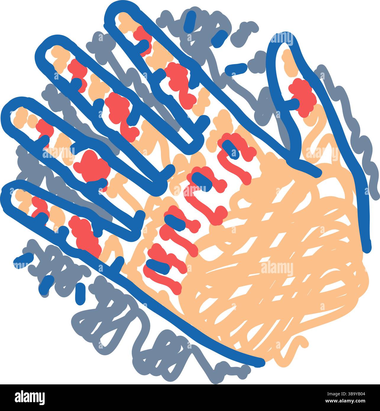 joint redness disease symptom icon doodle illustration Stock Vector ...