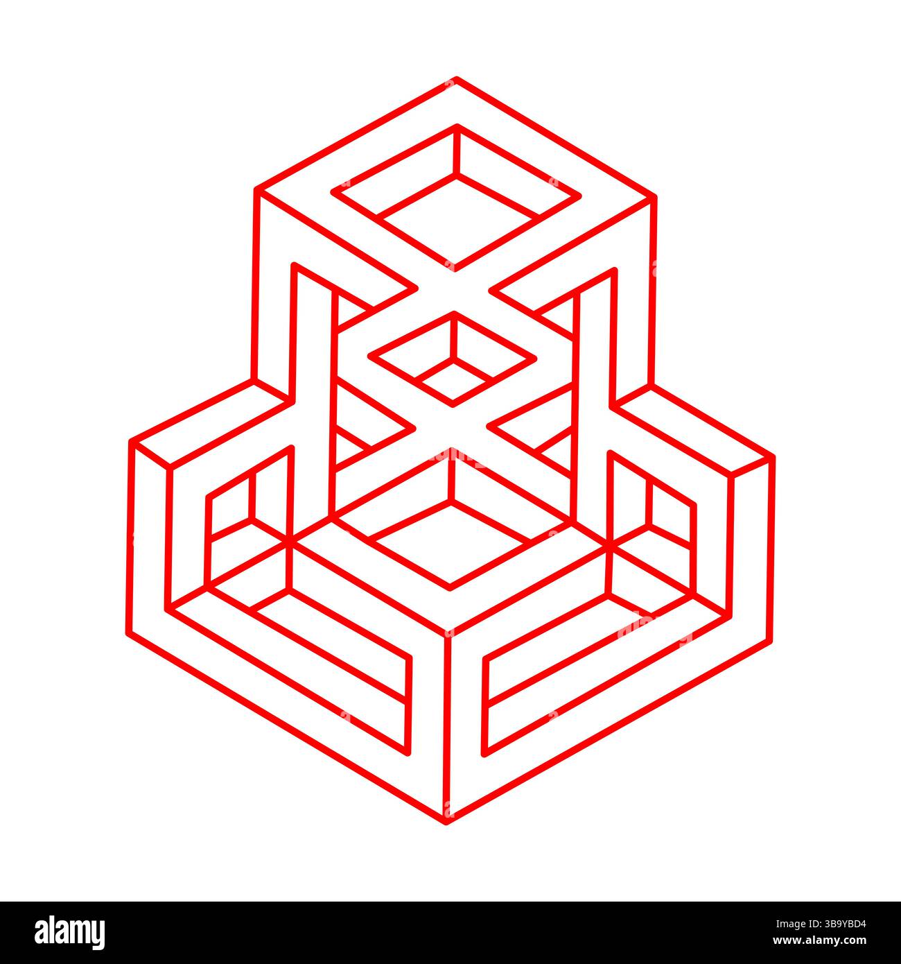 Impossible optical illusion shapes. Logo. Optical art object ...