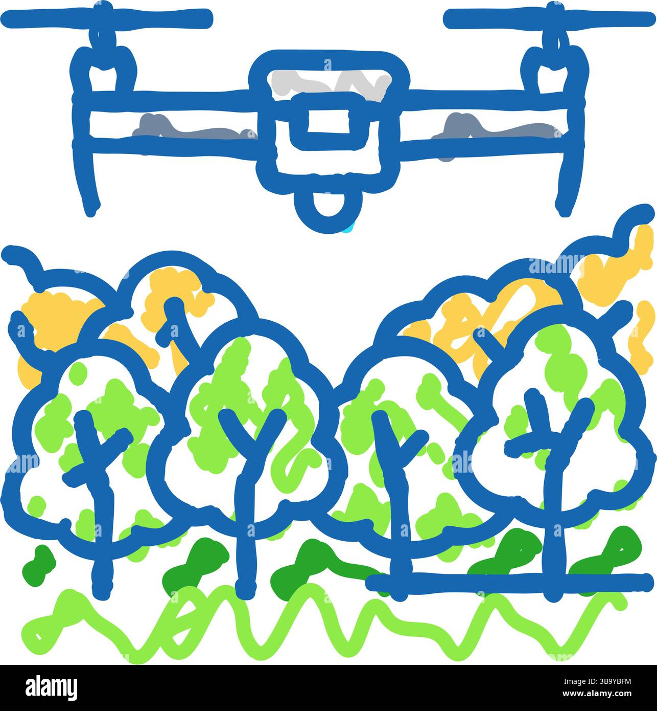 Color forest drone Cut Out Stock Images & Pictures - Alamy