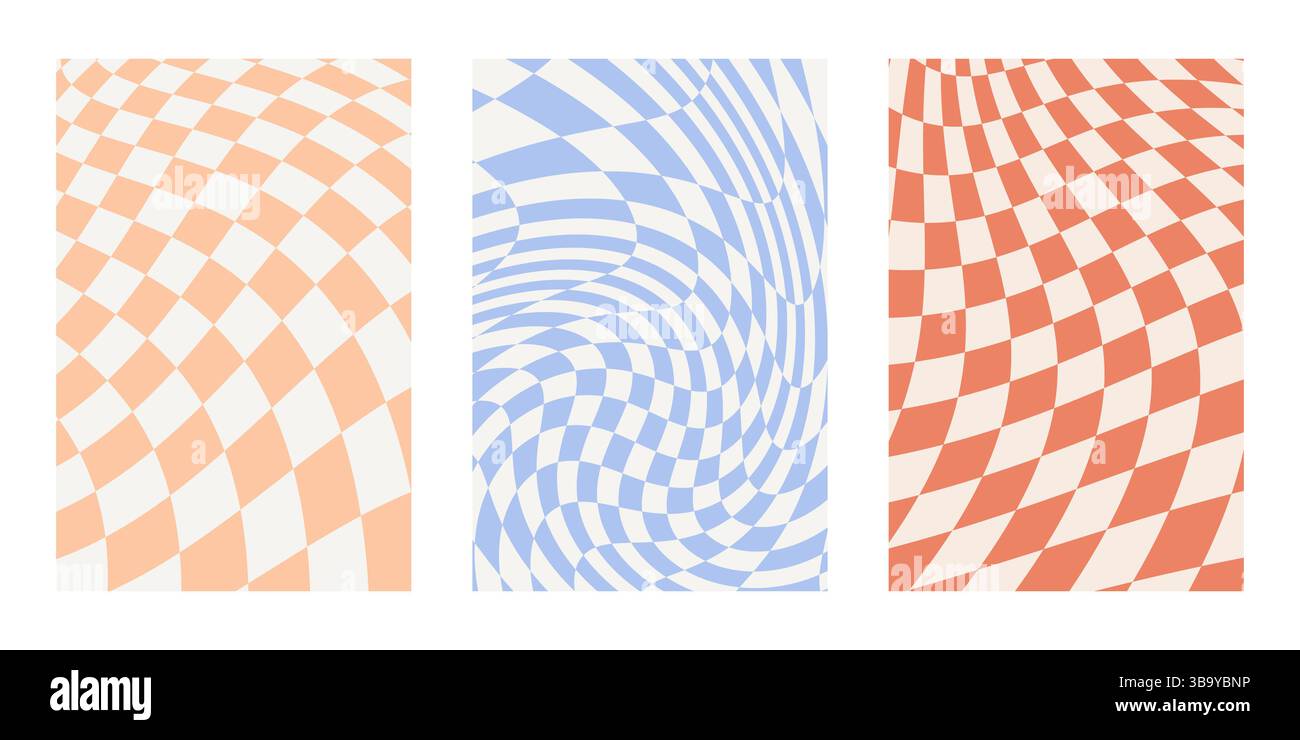 Retro distorted checkerboard background Cut Out Stock Images & Pictures ...