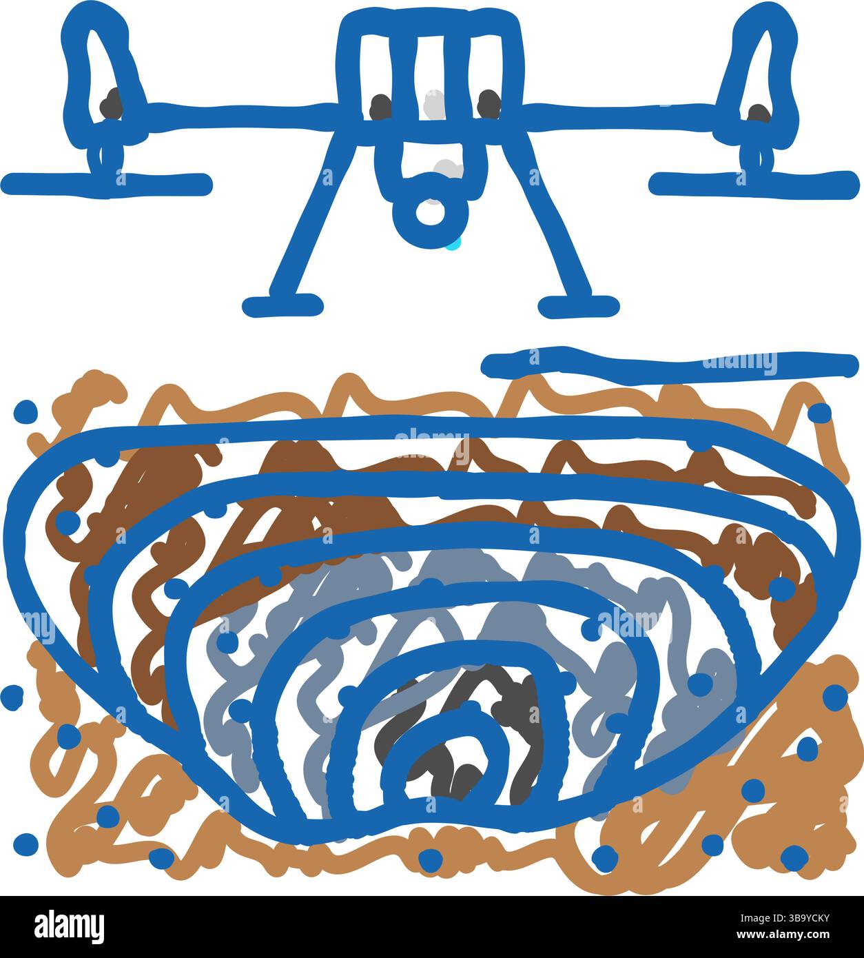 mining operations drone icon doodle illustration Stock Vector Image ...