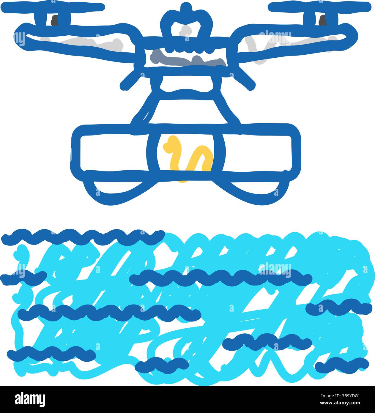 search rescue drone icon doodle illustration Stock Vector Image & Art ...