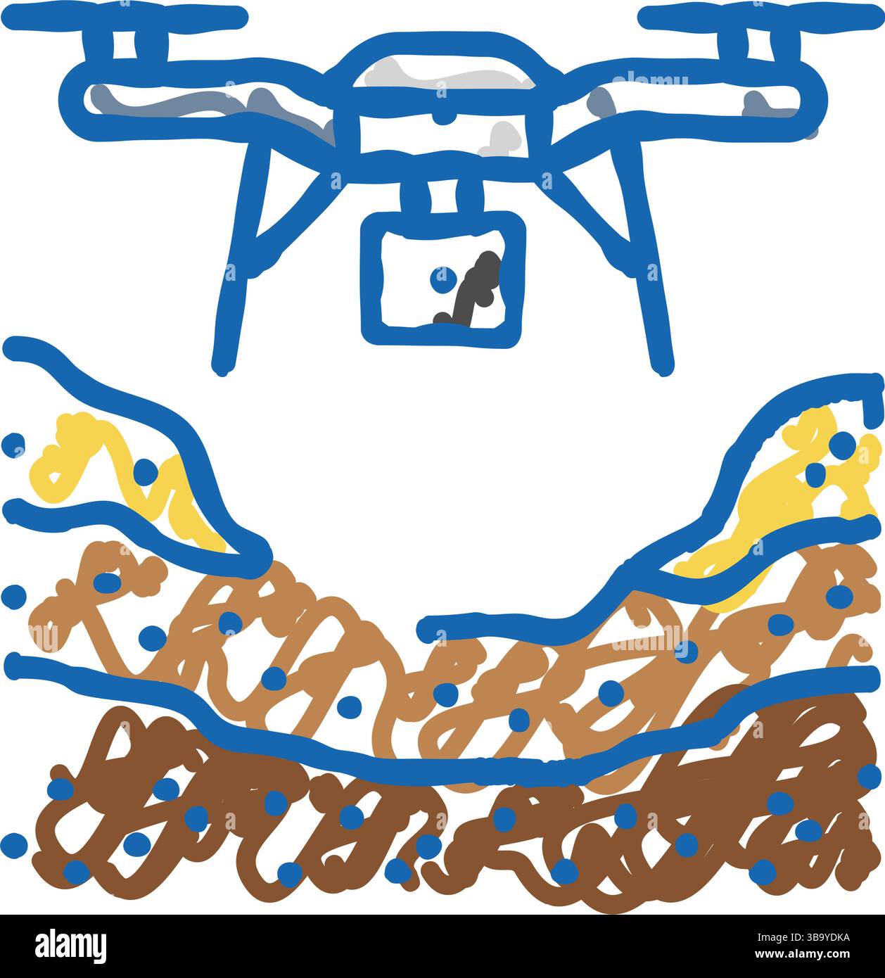 surveying drone icon doodle illustration Stock Vector Image & Art - Alamy