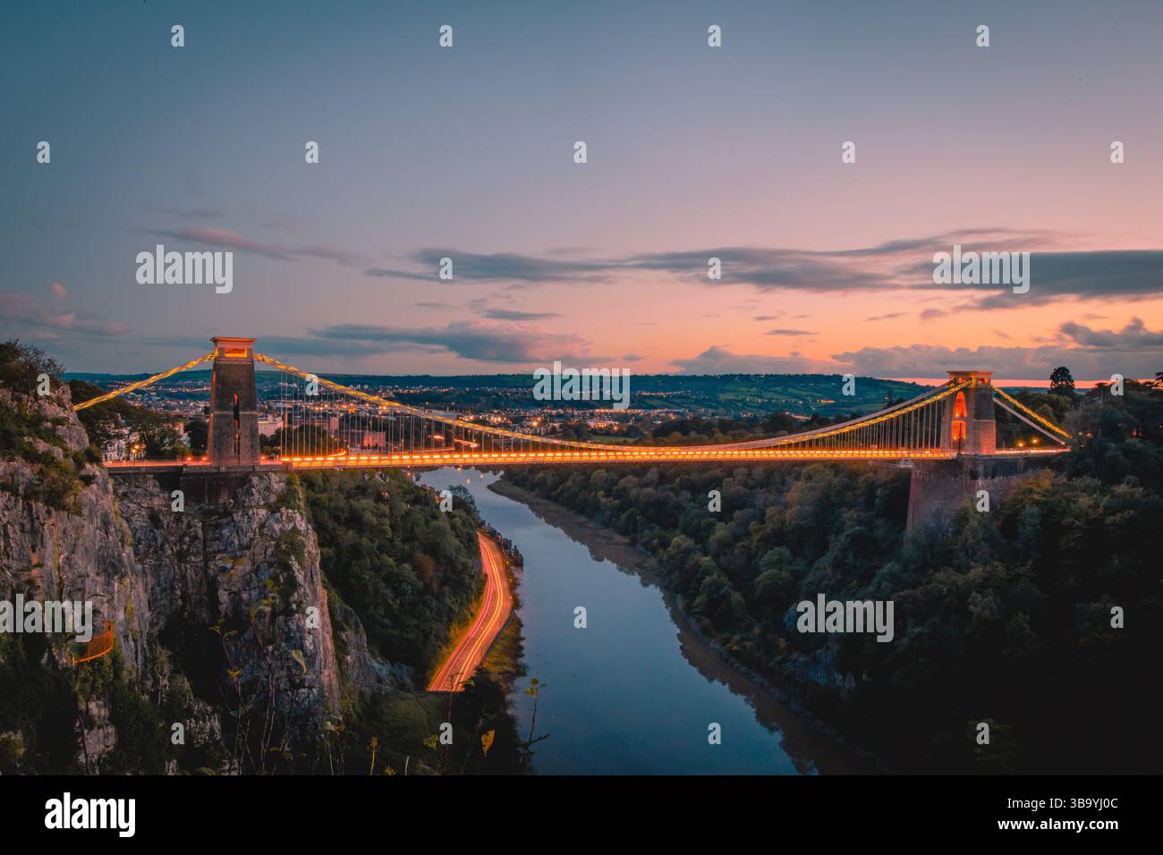 Landscape long suspension bridge hi-res stock photography and images ...