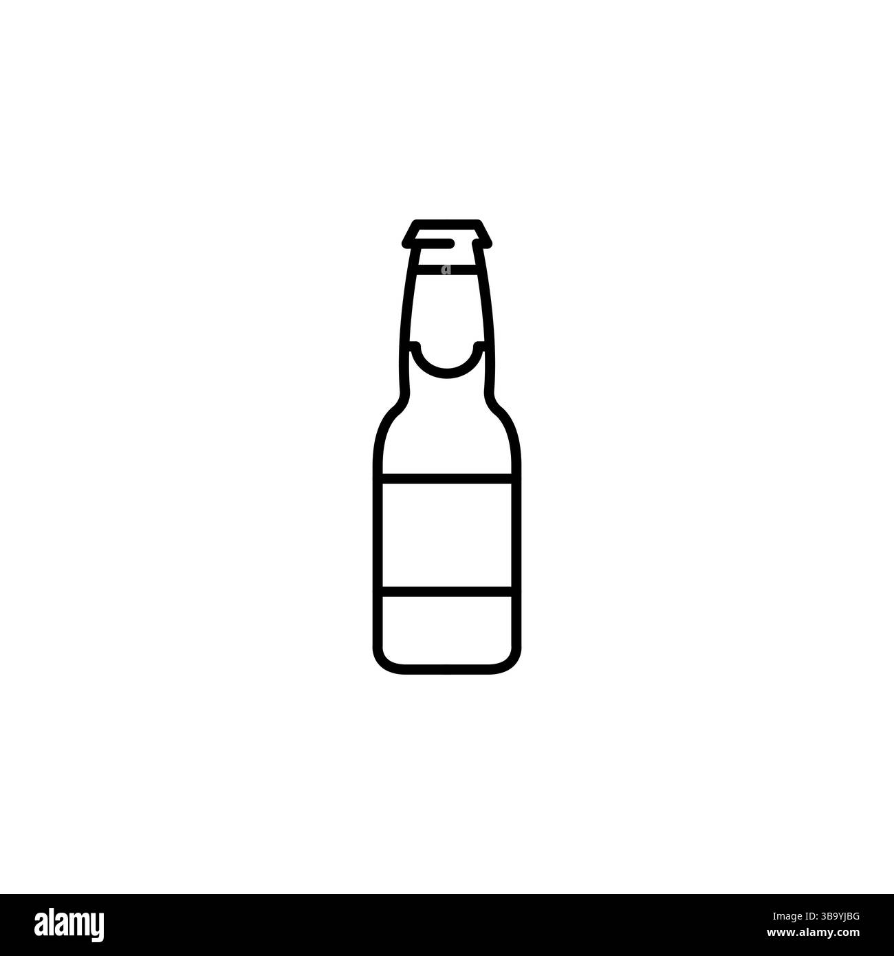 Beer bottle vector object Black and White Stock Photos & Images - Alamy