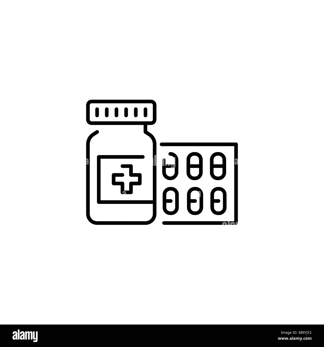 Medication form icon symbol Black and White Stock Photos & Images - Alamy