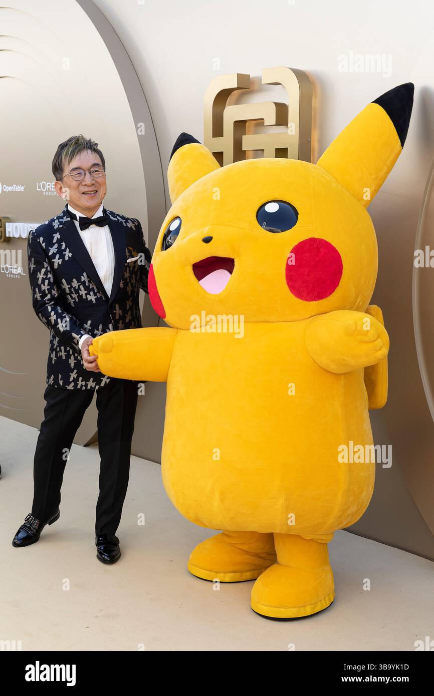 Los Angeles, USA. 10th May, 2025. Pikachu and Tsunekazu Ishihara attend ...