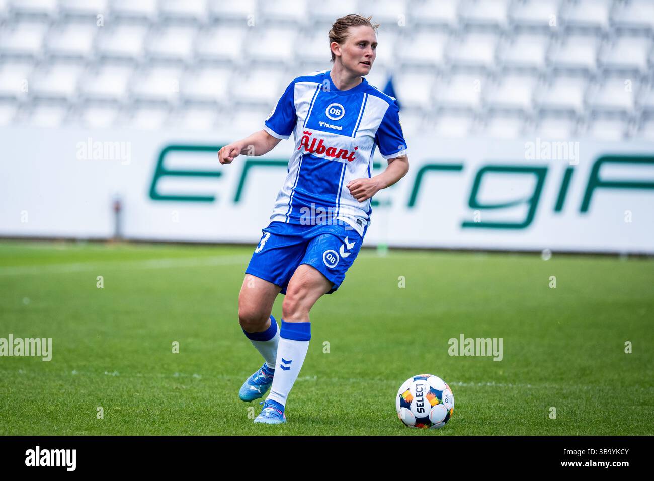 Odense, Denmark. 10th May, 2025. Emilie Henriksen (3) of OB Q seen ...