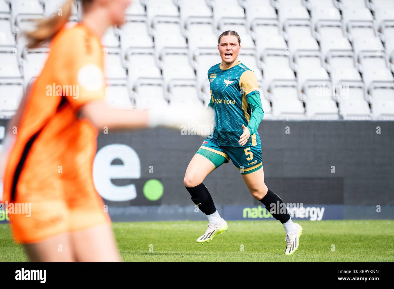 Odense, Denmark. 10th May, 2025. Fleur Huisman (5) of HB Koge seen ...