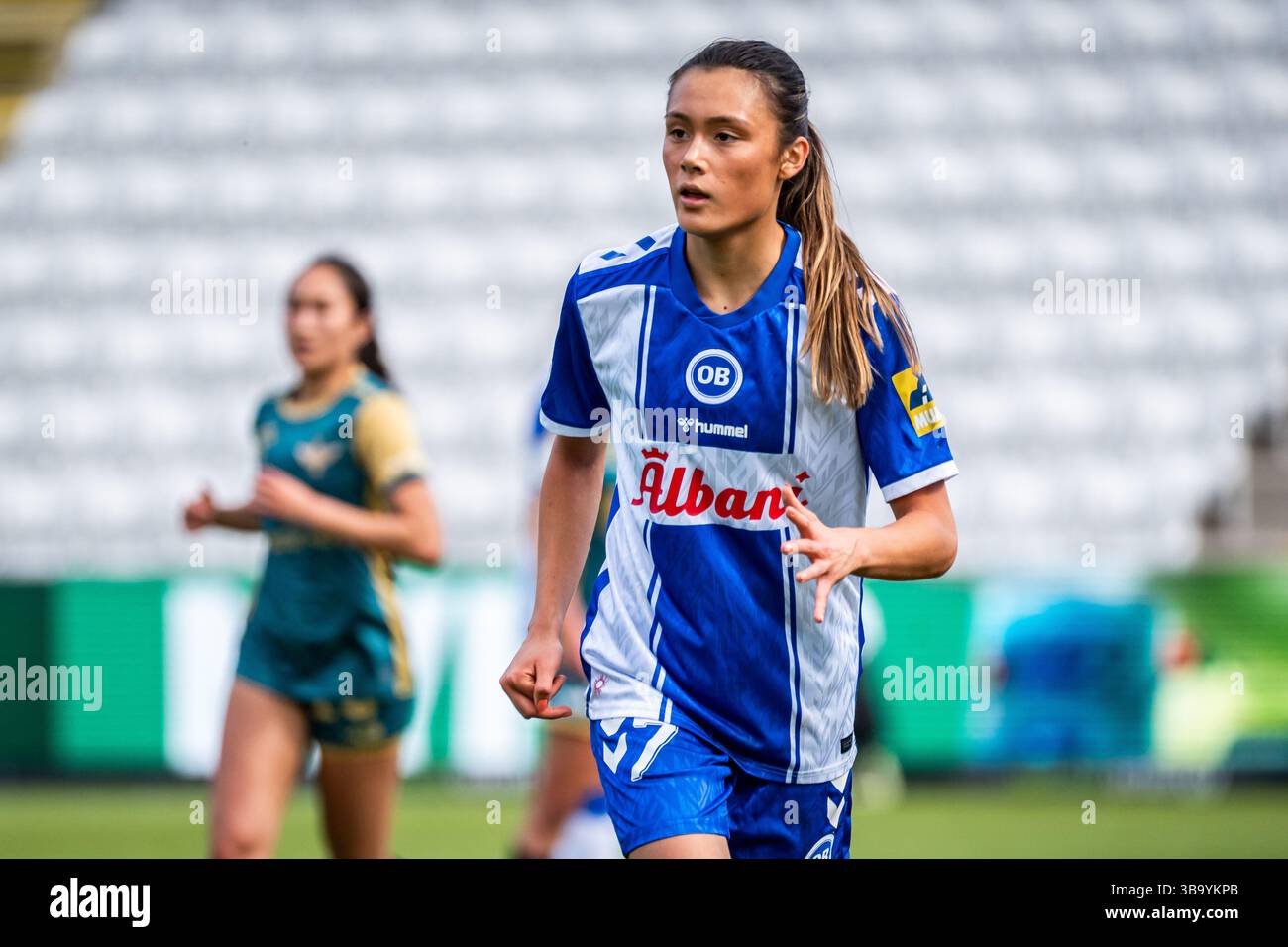 Odense, Denmark. 10th May, 2025. Dikte Bang (7) of OB Q seen during the ...
