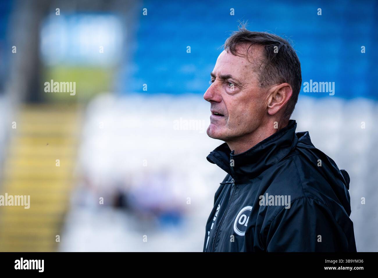 Odense, Denmark. 10th May, 2025. Head coach Peer Lisdorf of OB Q seen ...
