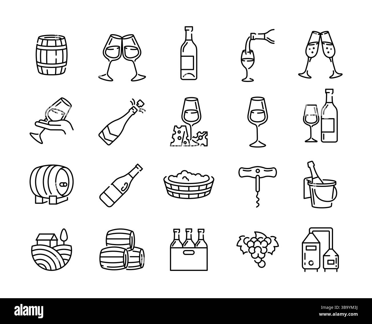 Red wine glasses vine Black and White Stock Photos & Images - Alamy