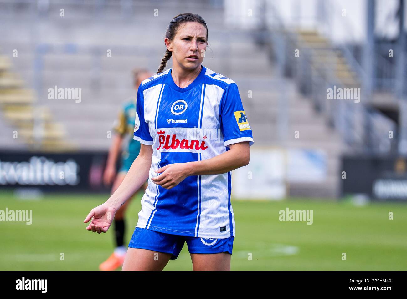 Odense, Denmark. 10th May, 2025. Zoe Hasenauer (16) of OB Q seen during ...