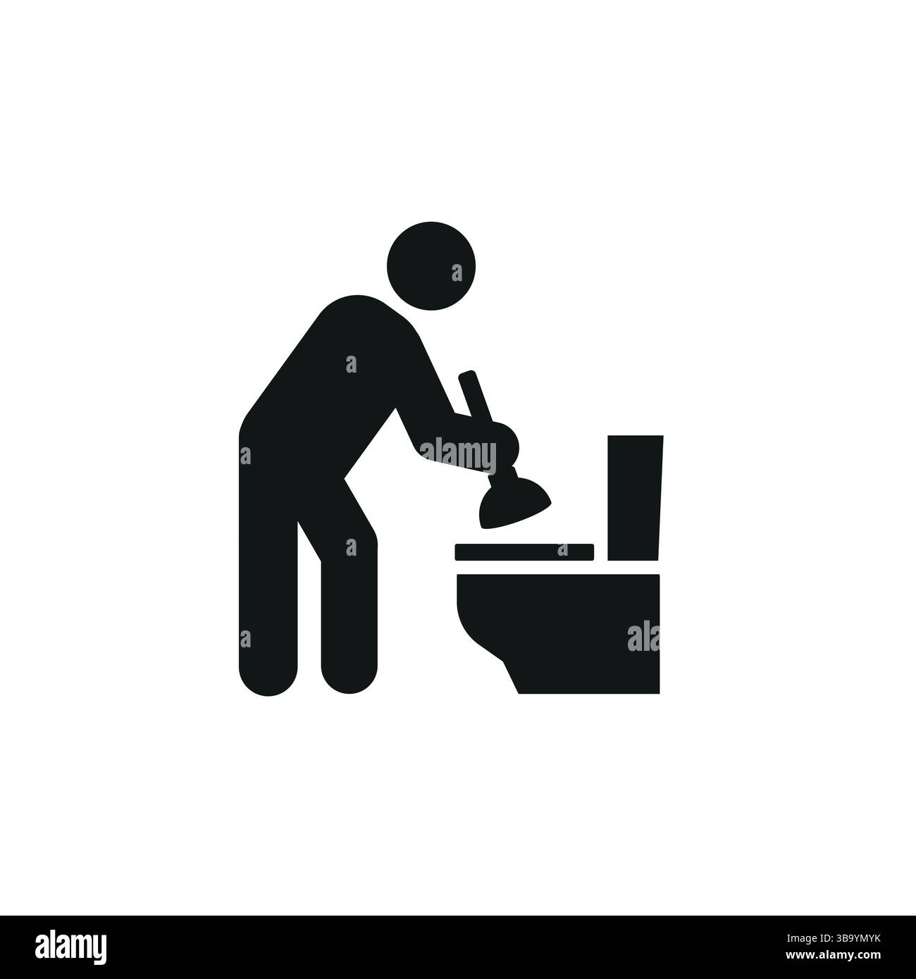 Cleaning floor in bathroom Stock Vector Images - Alamy