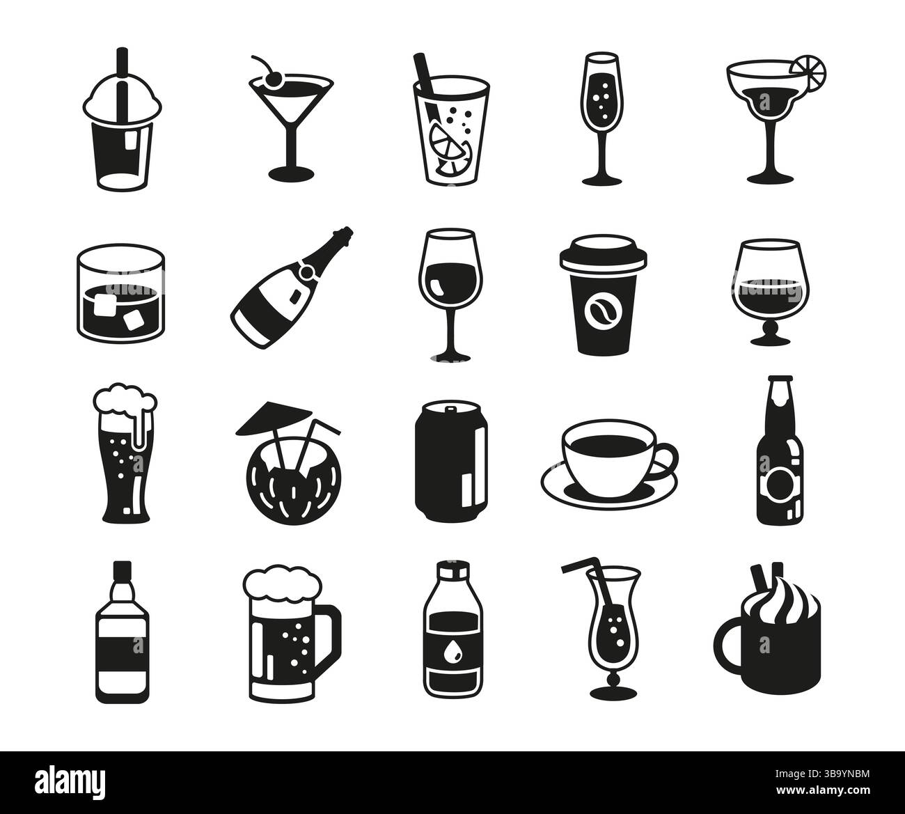 Cold coffee drink cocktail Stock Vector Images - Alamy