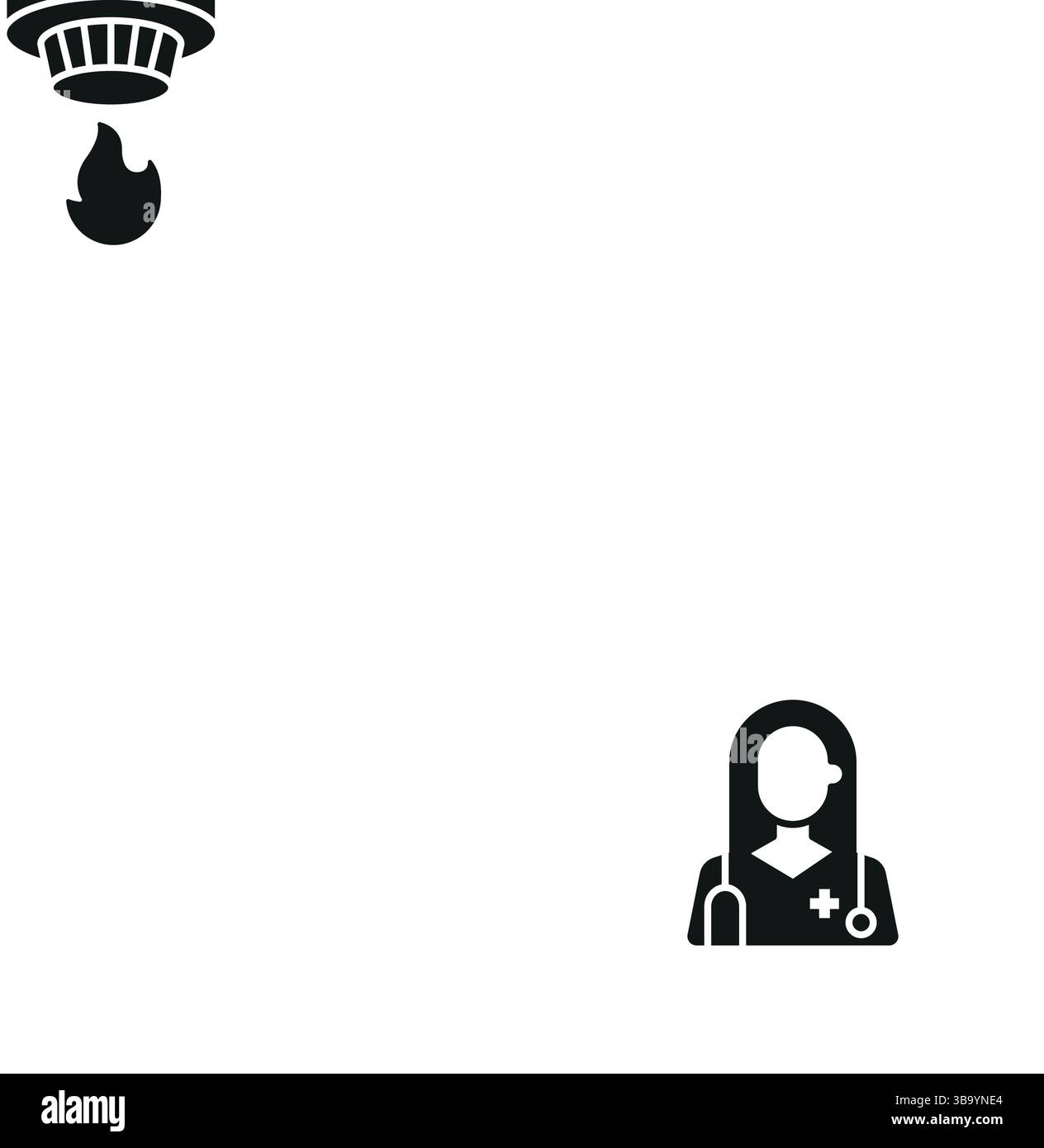 Female doctor medic icon Stock Vector Images - Alamy