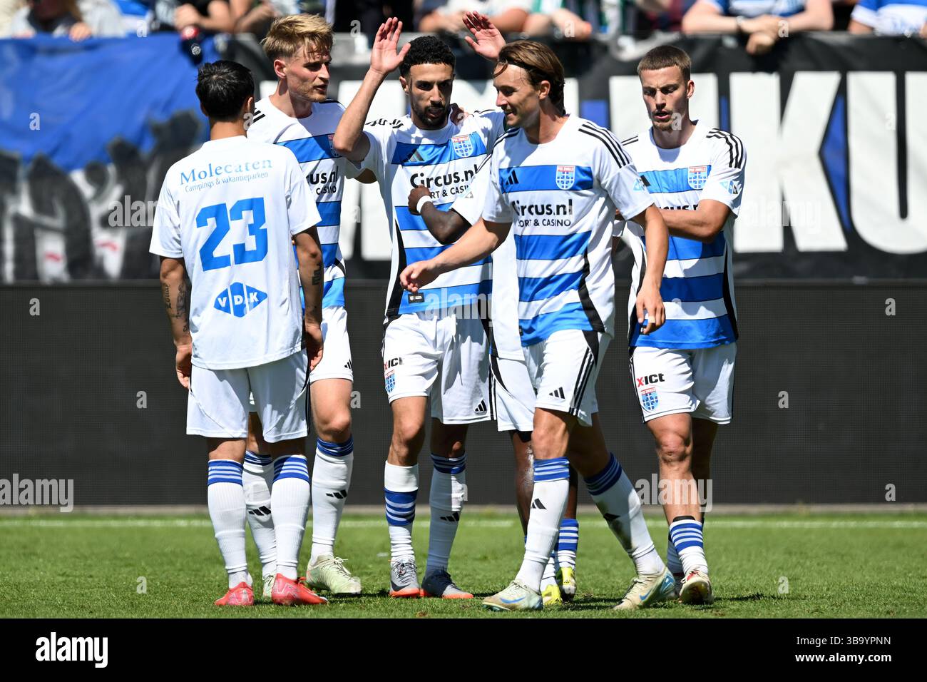 ZWOLLE - Younes Namli of PEC Zwolle celebrates 1-1 during the Dutch ...