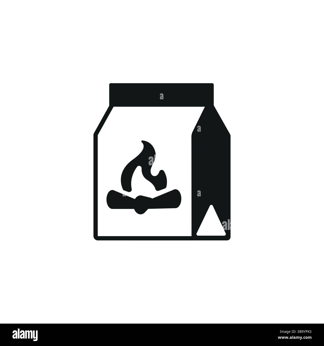 Bonfire burning flames firewood Cut Out Stock Images & Pictures - Alamy