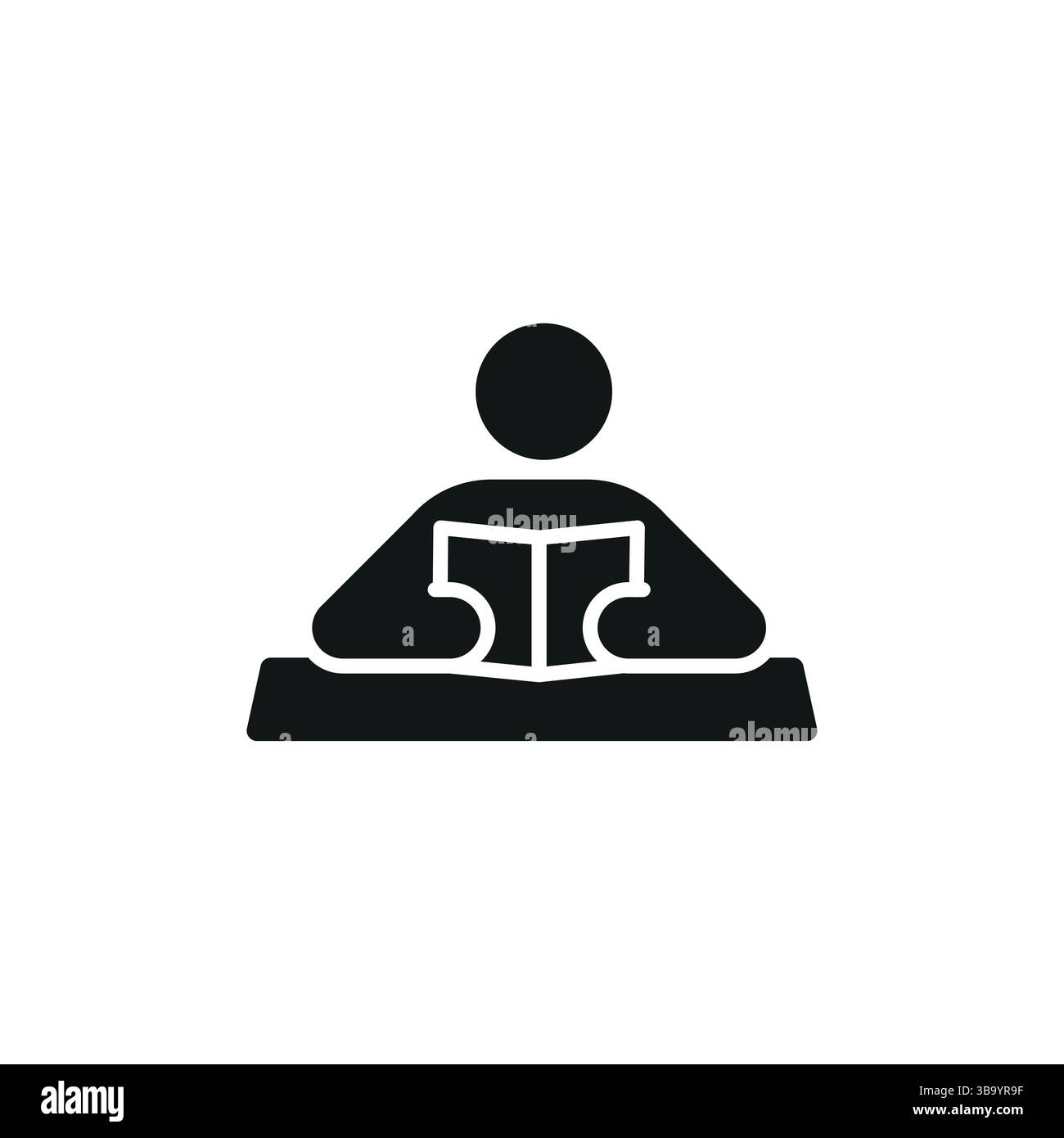 Teenager girl reading book Stock Vector Images - Alamy