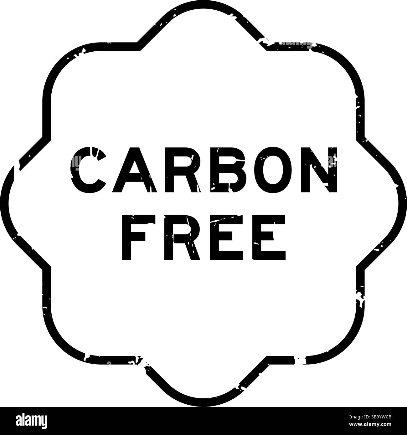 Grunge black carbon free word square rubber seal stamp on white background Stock Vector Image ...