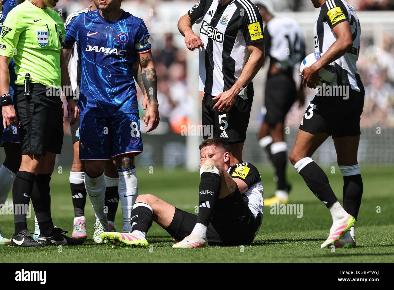 Newcastle, UK. 11th May, 2025. Sven Botman of Newcastle United holds ...
