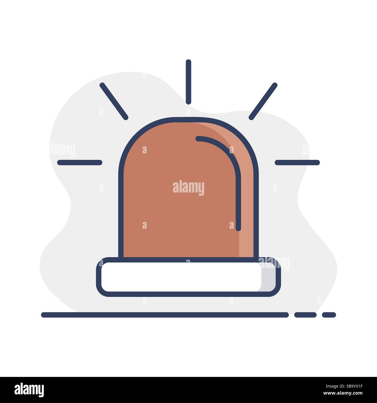 Siren vector icon. Alarm sign. Ambulance symbol. Special flashers of ...