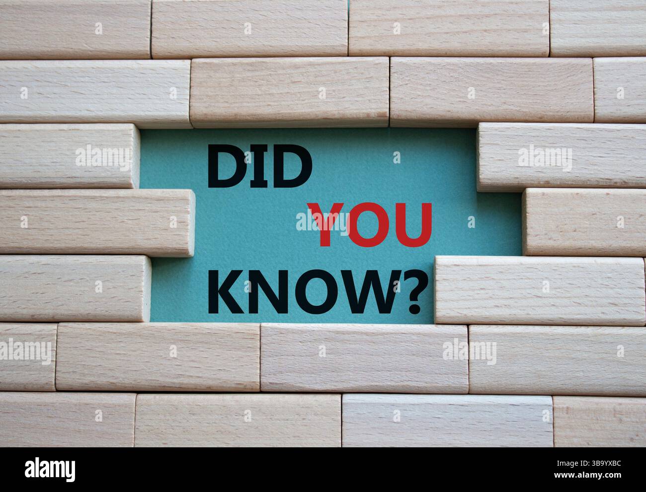 Did you know symbol. Wooden blocks with words Did you know. Beautiful ...
