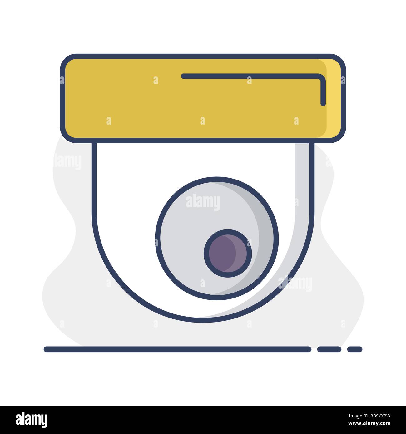 Dome camera vector icon. CCTV, security ceiling video round camera ...