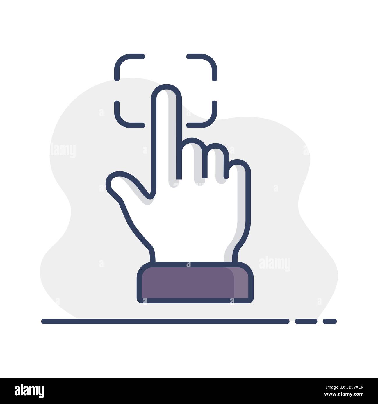 Fingerprint scanning vector icon. Biometrics concept. Security sign ...