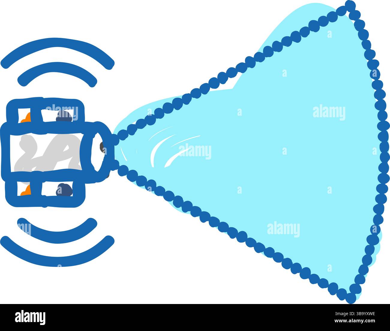 lidar sensors autonomous delivery icon doodle illustration Stock Vector ...