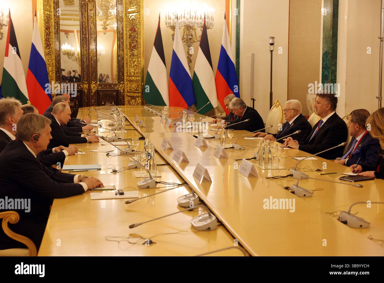 Palestinian President, Mahmoud Abbas, meets with Russian President ...