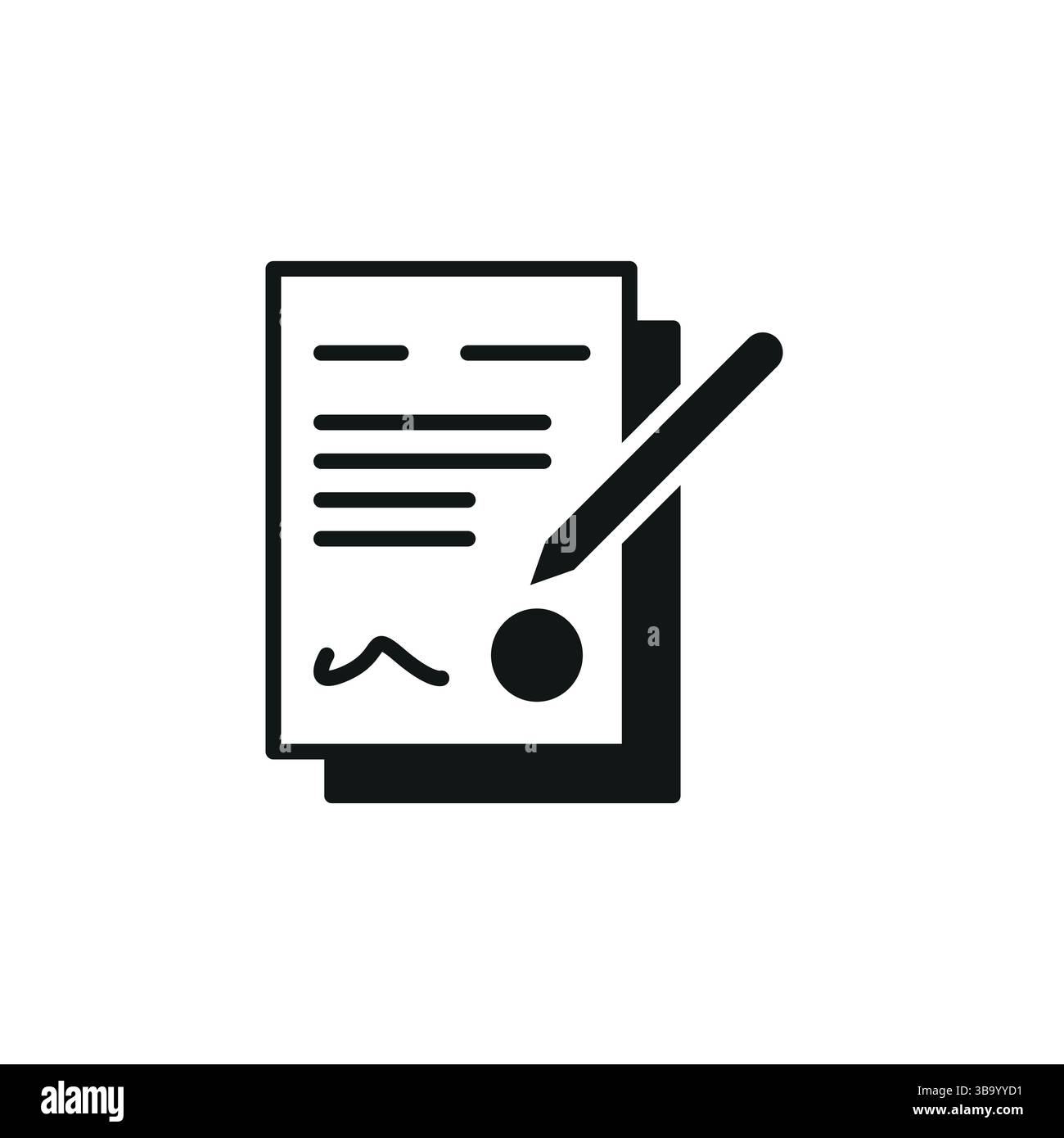 Contract Signature Icon Stock Vector Image & Art - Alamy