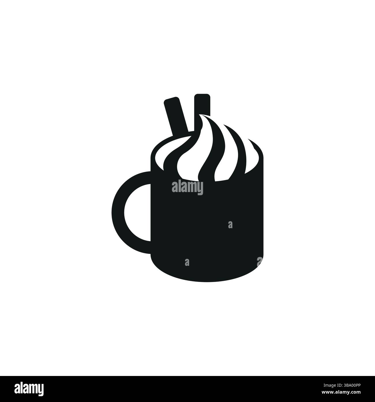 Mug hot cocoa whipped Stock Vector Images - Alamy